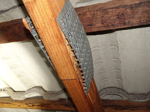 Roof in danger of collapsing and recommended rectification